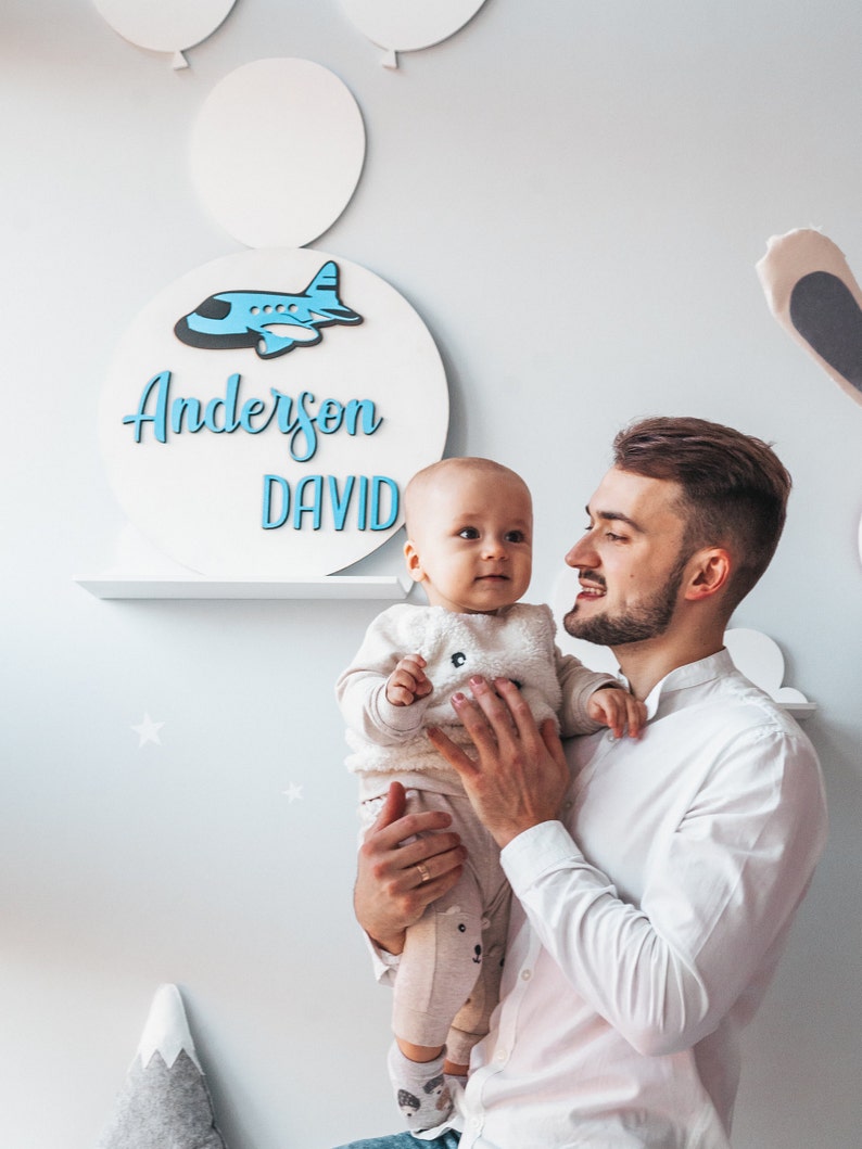 Personalized Wooden Baby Name Sign Nursery Decor Newborn - Etsy