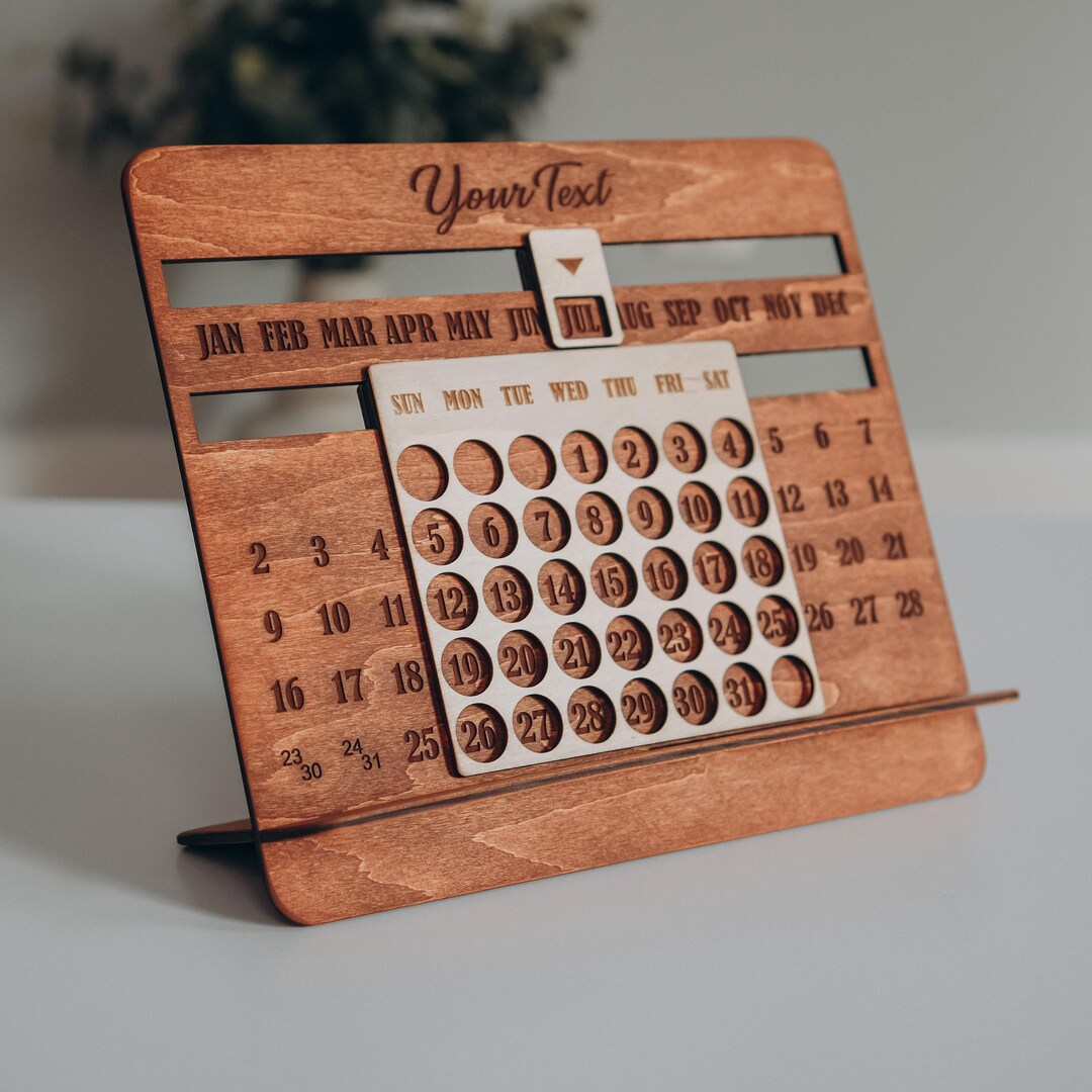 Annniversary Gift Christmas Gift Perpetual Calendar Desk Calendar Desk ...