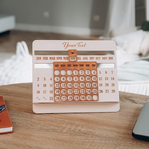 Gift for Him Desk Calendar Desk Accessories Office Decor Perpetual ...