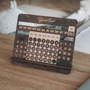 Gift for Him Desk Calendar Desk Accessories Office Decor Perpetual ...