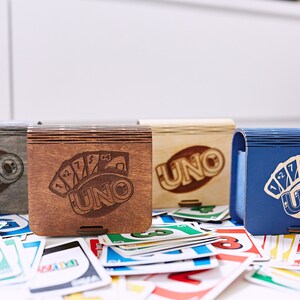 Personalized playing cards box Uno box Card game box Cards | Etsy