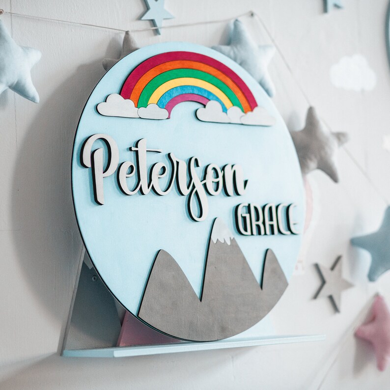 Personalized Wooden Baby Name Sign Nursery Decor Newborn - Etsy