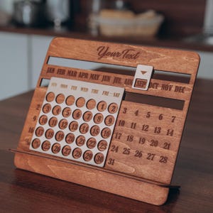 Annniversary Gift Christmas Gift Perpetual Calendar Desk Calendar Desk ...