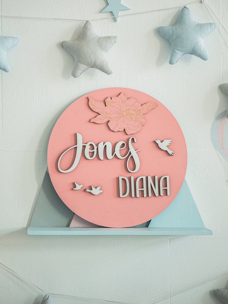 Personalized Wooden Baby Name Sign Nursery Decor Newborn - Etsy