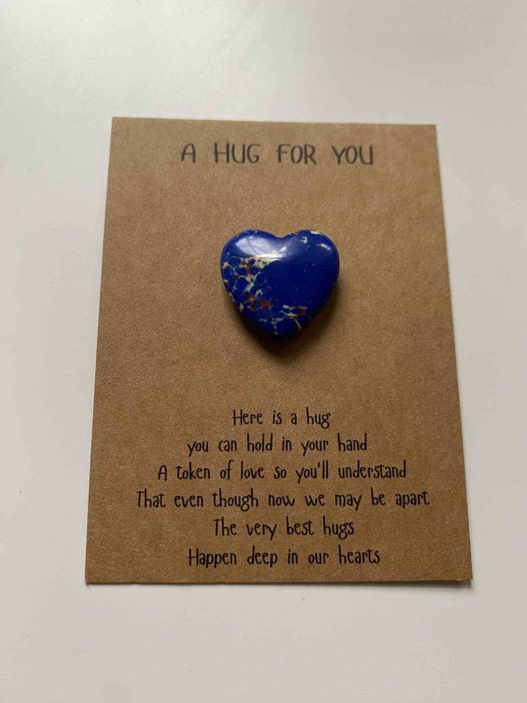 Pocket Hug Stone Heart: Sympathy Gift With Encouragement Card - Etsy UK