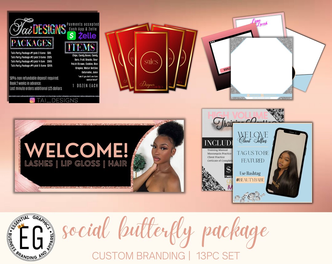 Custom Branding, Social Butterfly Package, Custom IG Templates, Custom ...