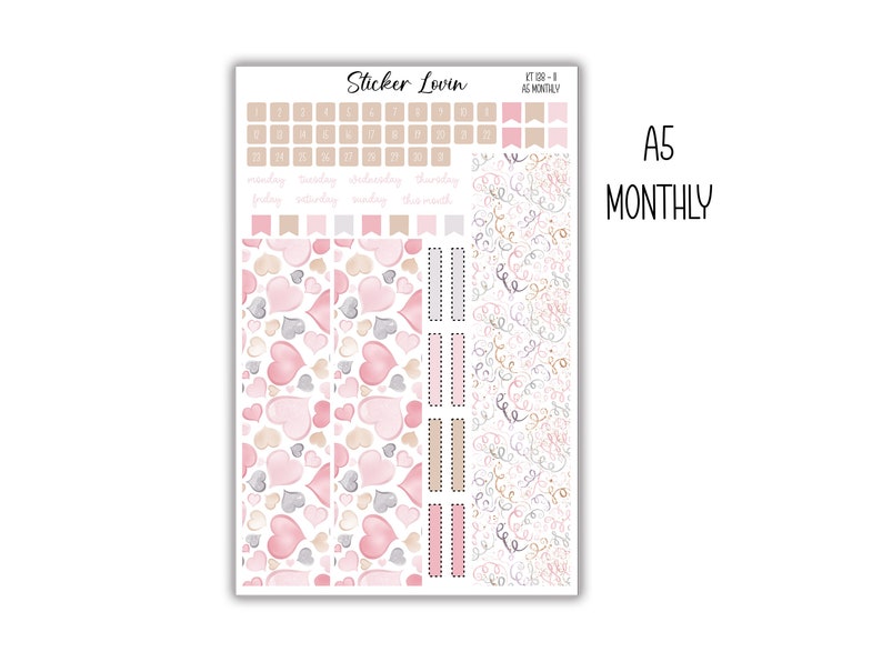 Printable A5 Monthly Kit // Printable Planner Stickers // - Etsy