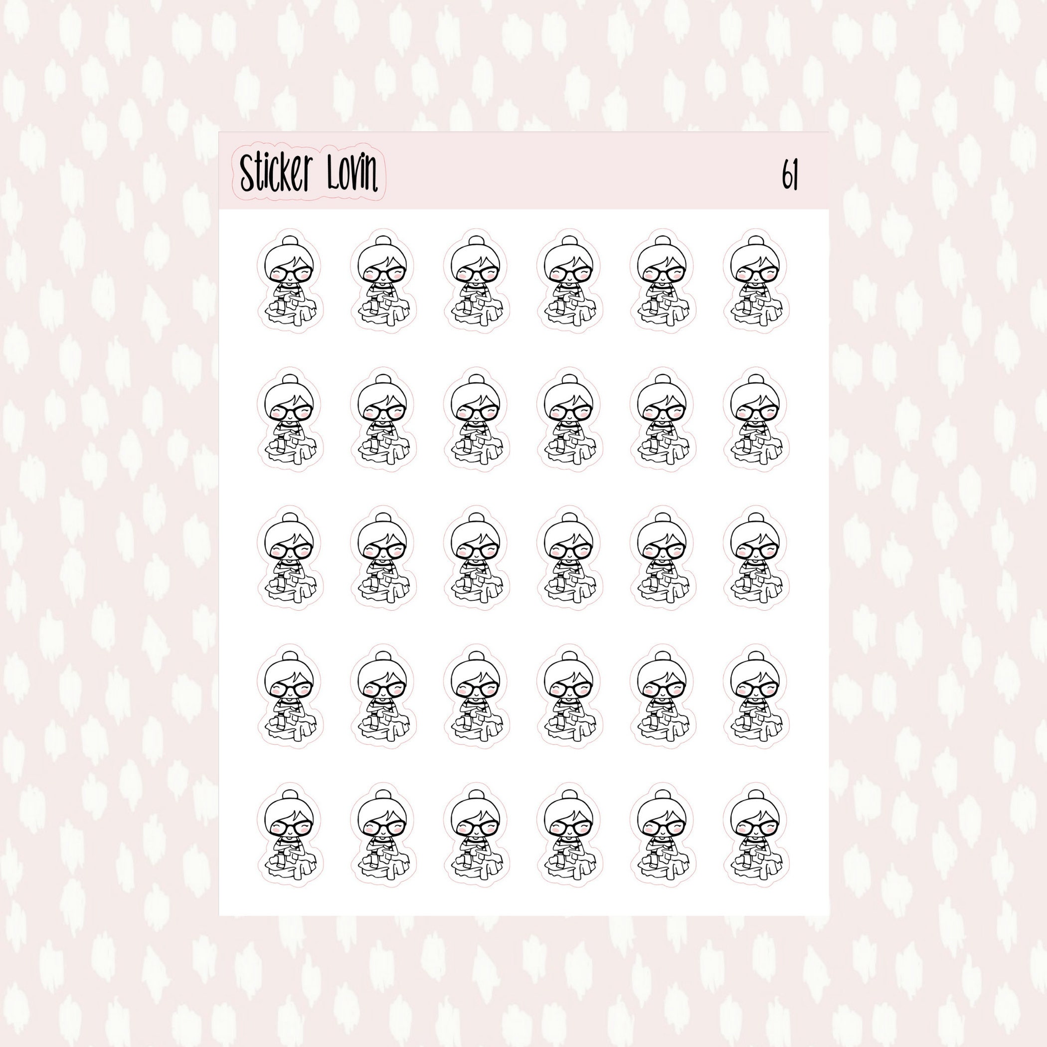 Laundry Sticker 61 Fold Laundry Planner Girl Functional Planner Sticker ...