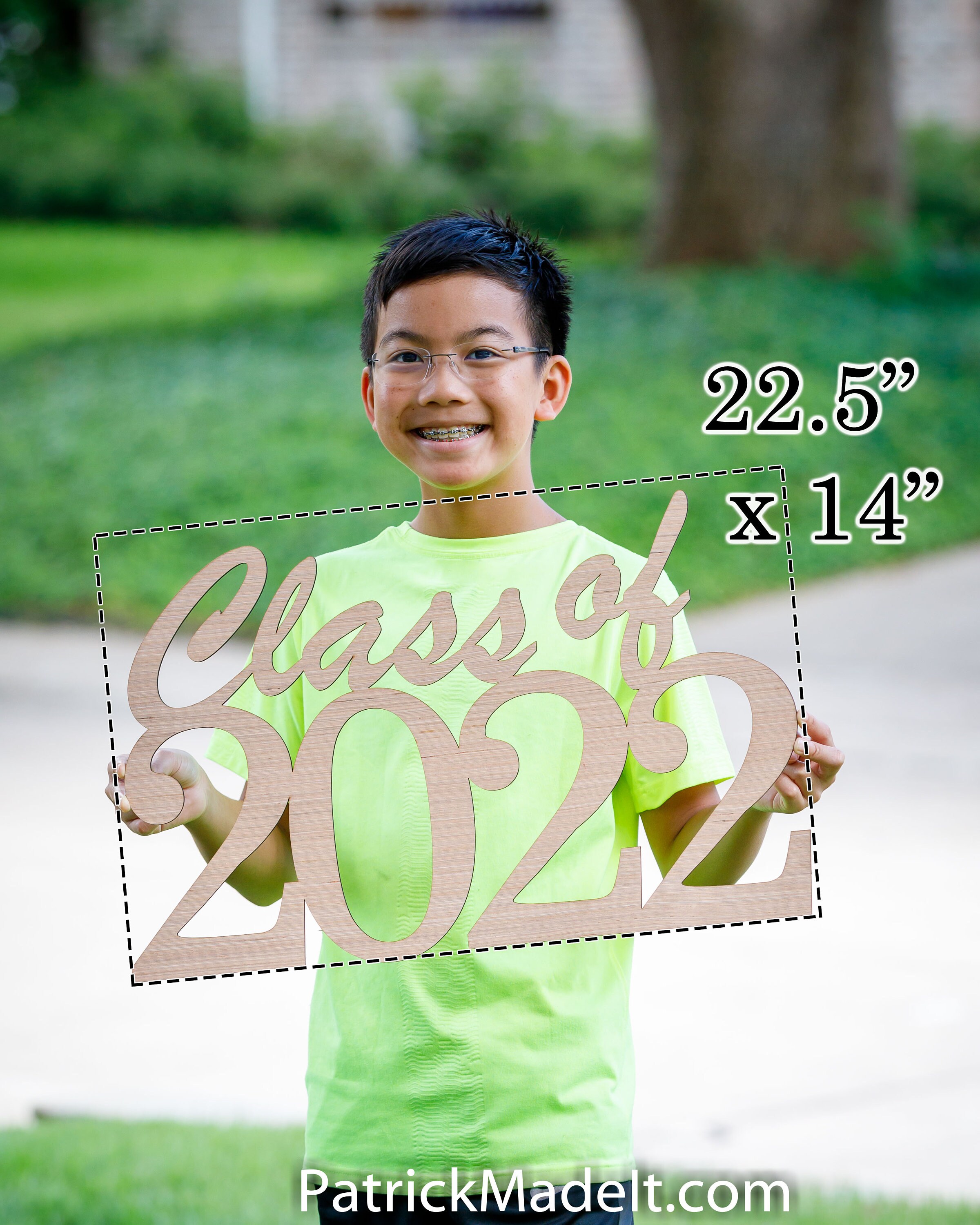 Class of 2022 any Year Wood Cutout Sign Laser Photo | Etsy