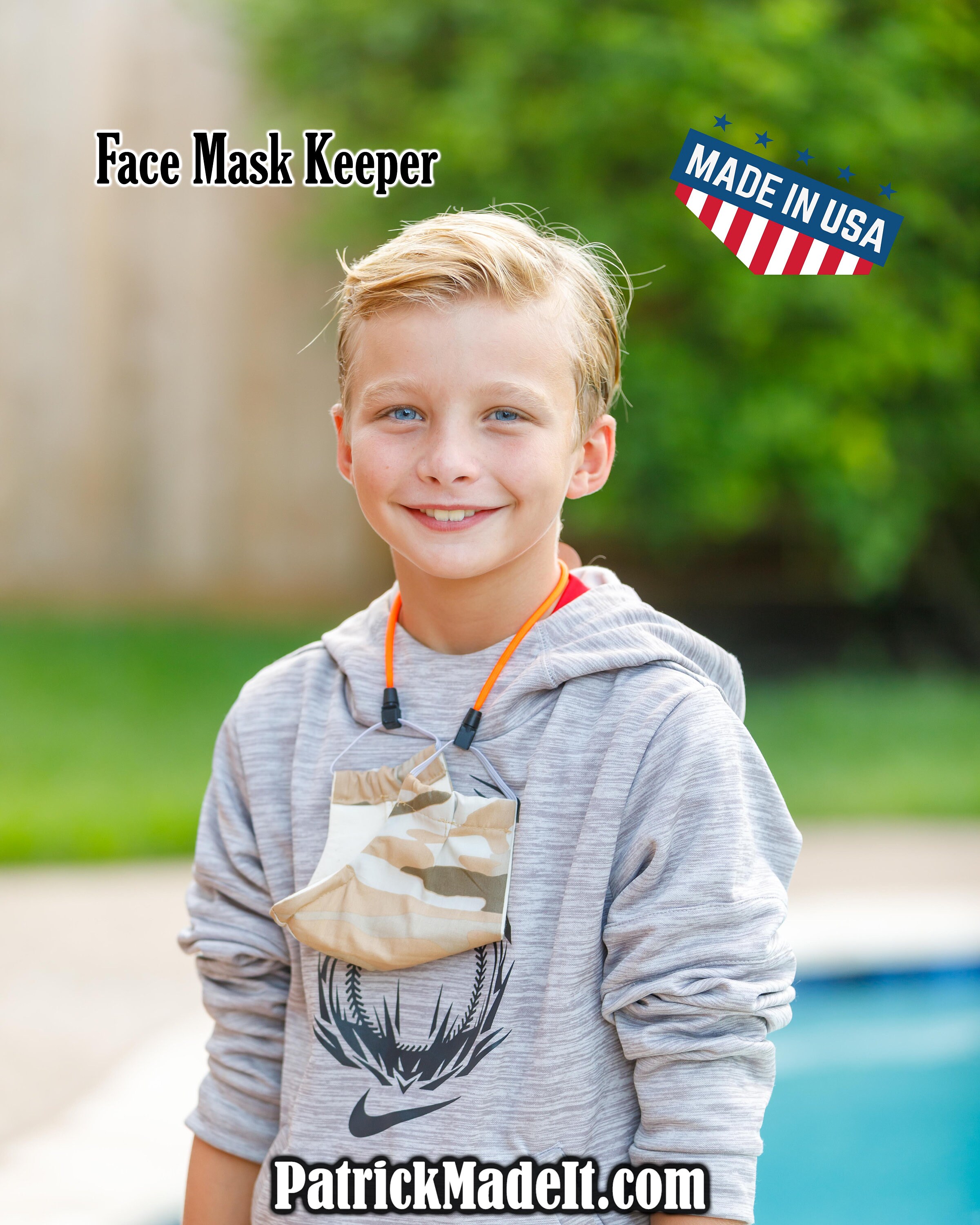 Kid's Safety Face Mask Lanyard With Break-away Connector. 18" Premium ...