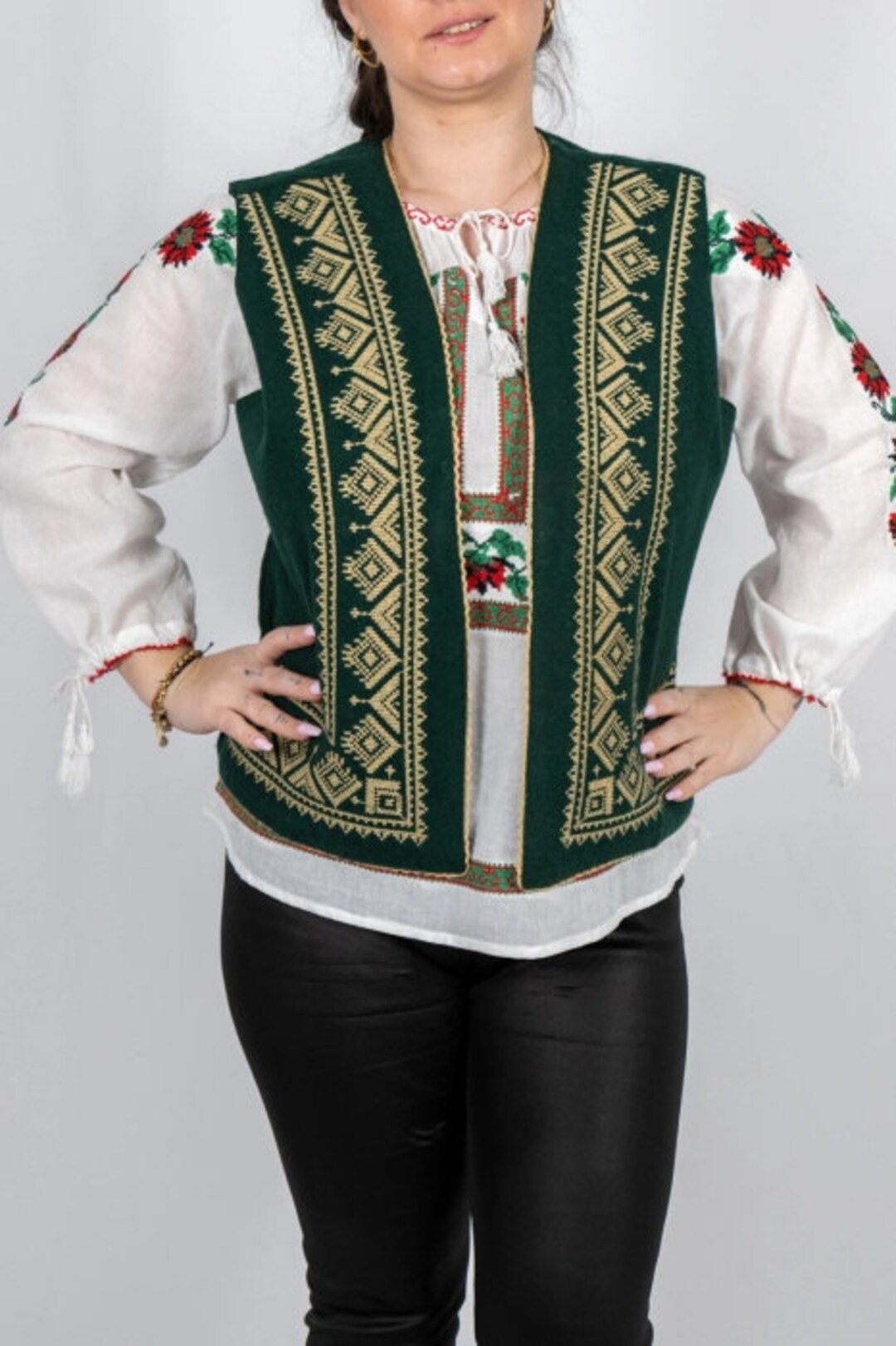 Traditional Romanian Vest"alina 14 / Free Gift- Vosoud Aromatherapy ...
