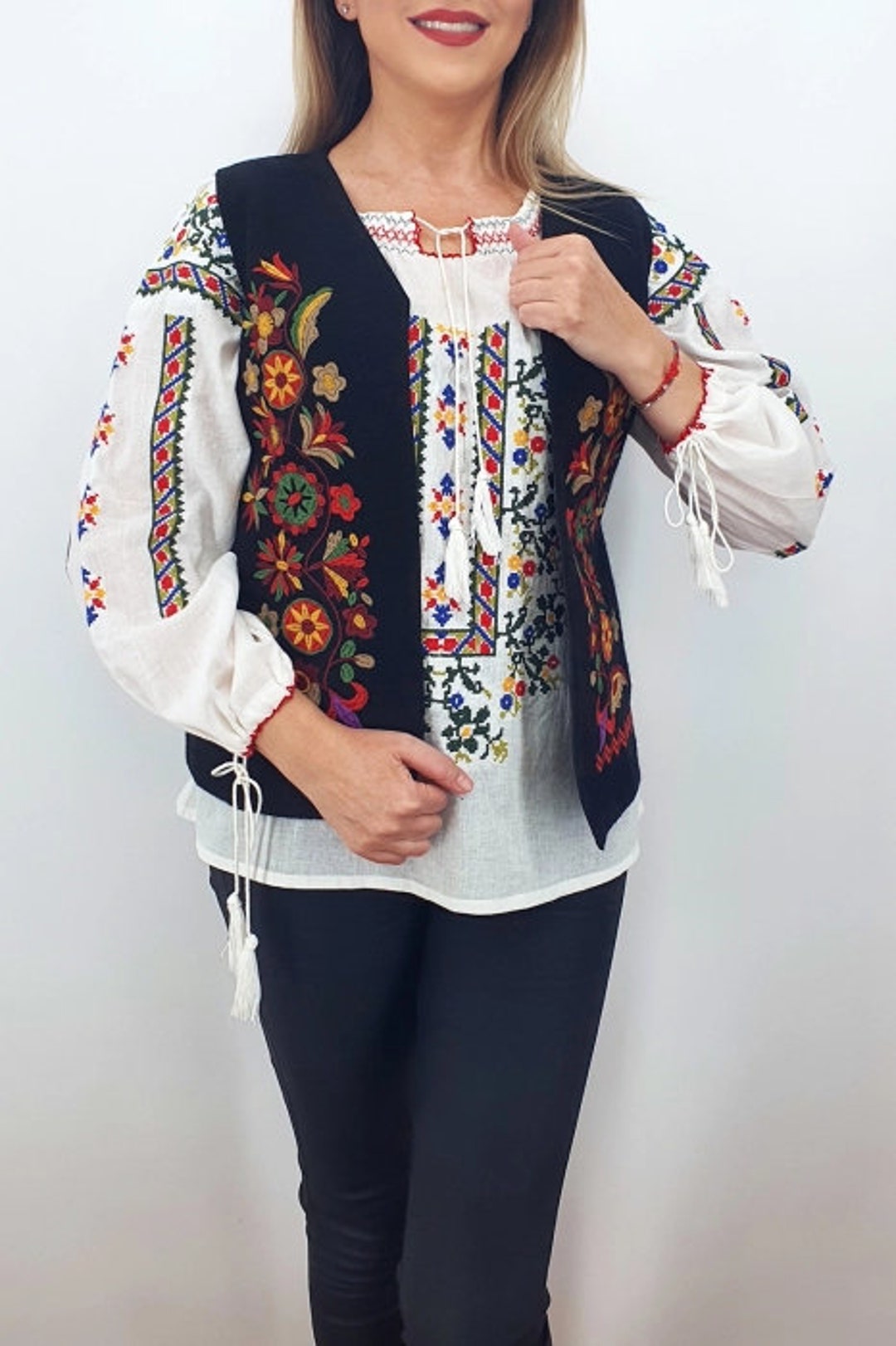 Traditional Romanian Vest" Angi 7 " /free Gift- Vosoud Aromatherapy ...