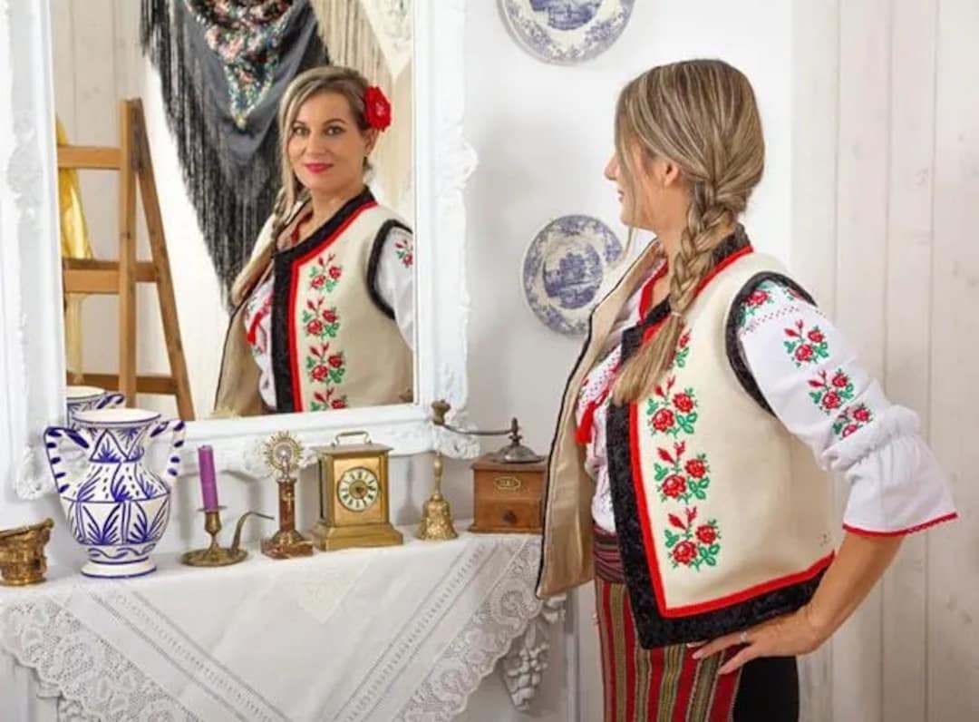 Traditional Romanian Vest "maria" / Handmade Sewn / Free Gift- Vosoud ...