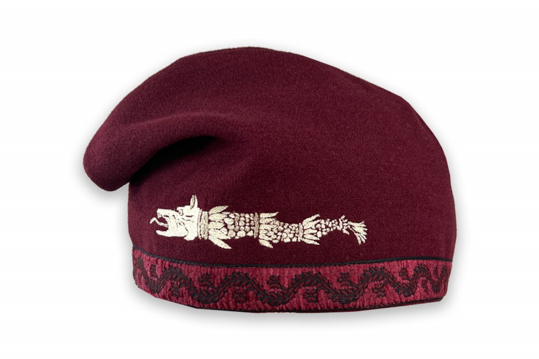 Traditional Dacic Hat " Dacic Wolf " - Cloth and Wool Material ...