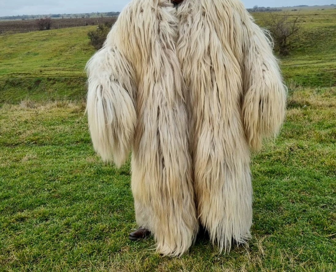 Royal Sheep Coat / Traditional Sheepskin / Romanian Legacy / Handmade ...