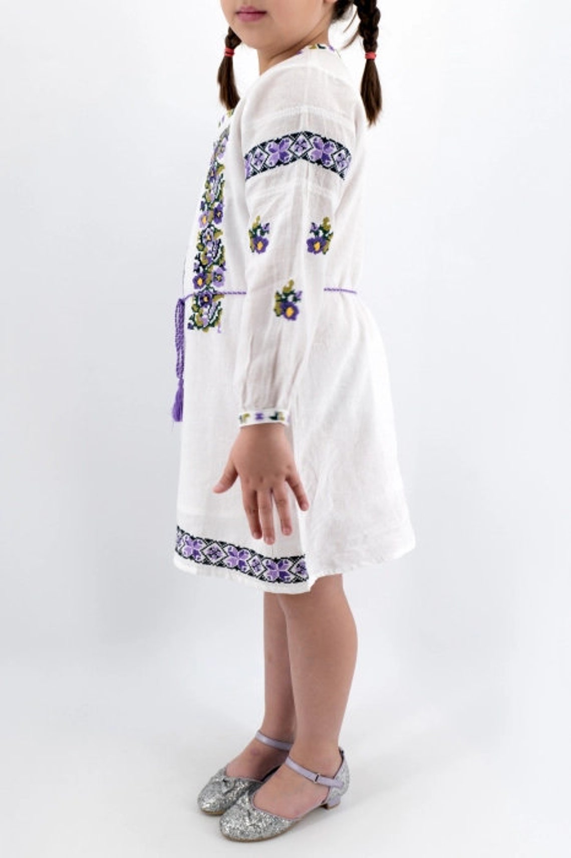 Traditional Romanian Dress for Girls "maria 2" Manual Sewn Embroidery ...