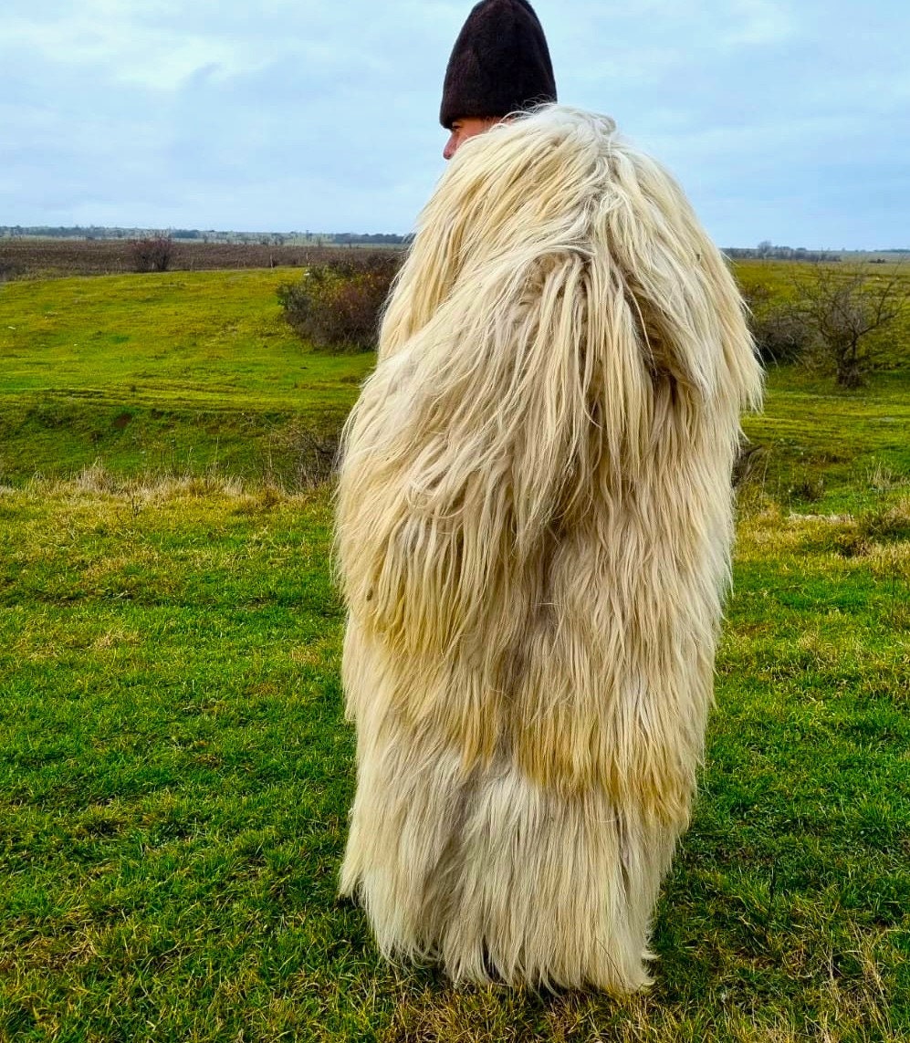 Royal Sheep Coat / Traditional Sheepskin / Romanian Legacy / Handmade ...