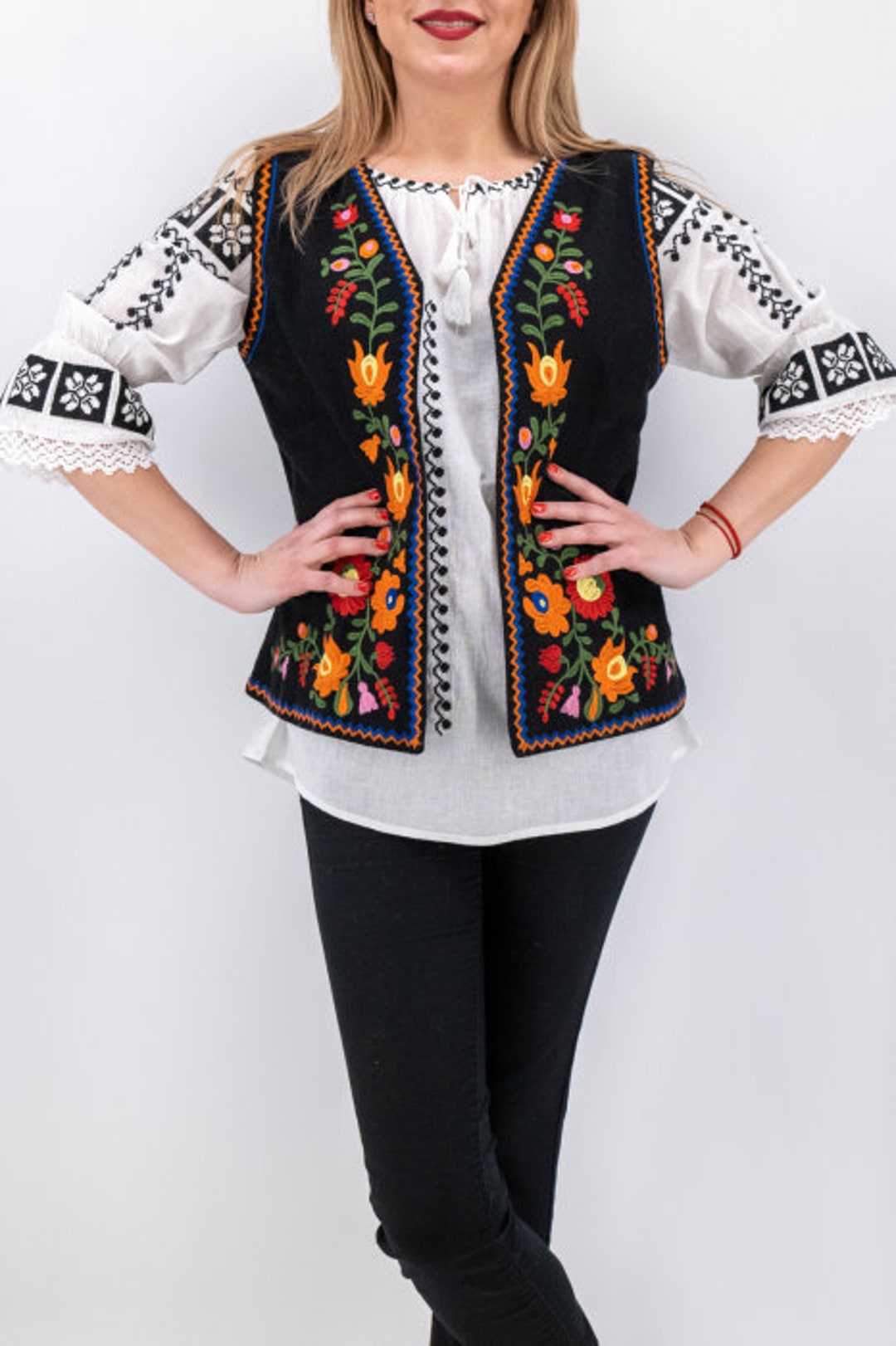 Traditional Romanian Vest"doina 5" / Free Gift- Vosoud Aromatherapy ...