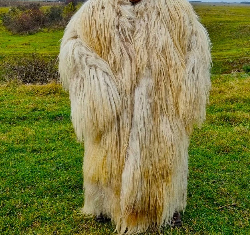 Royal Sheep Coat / Traditional Sheepskin / Romanian Legacy / Handmade ...
