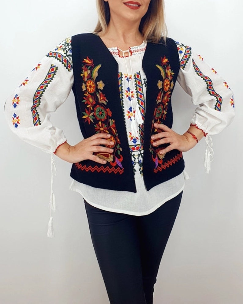 Traditional Romanian Vest" Angi 7 " /free Gift- Vosoud Aromatherapy ...
