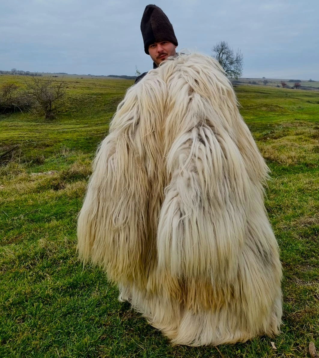 Royal Sheep Coat / Traditional Sheepskin / Romanian Legacy / Handmade ...