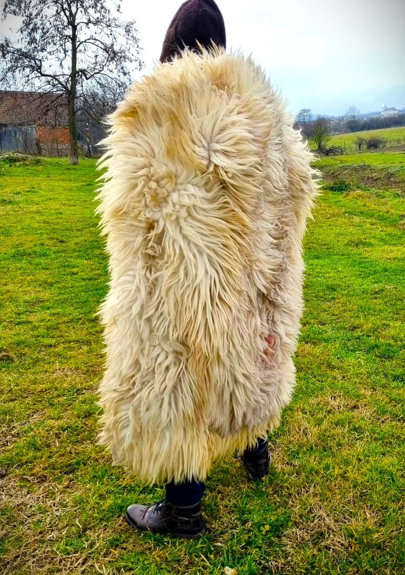 Royal Sheep Coat / Traditional Sheepskin / Romanian Legacy / Handmade ...