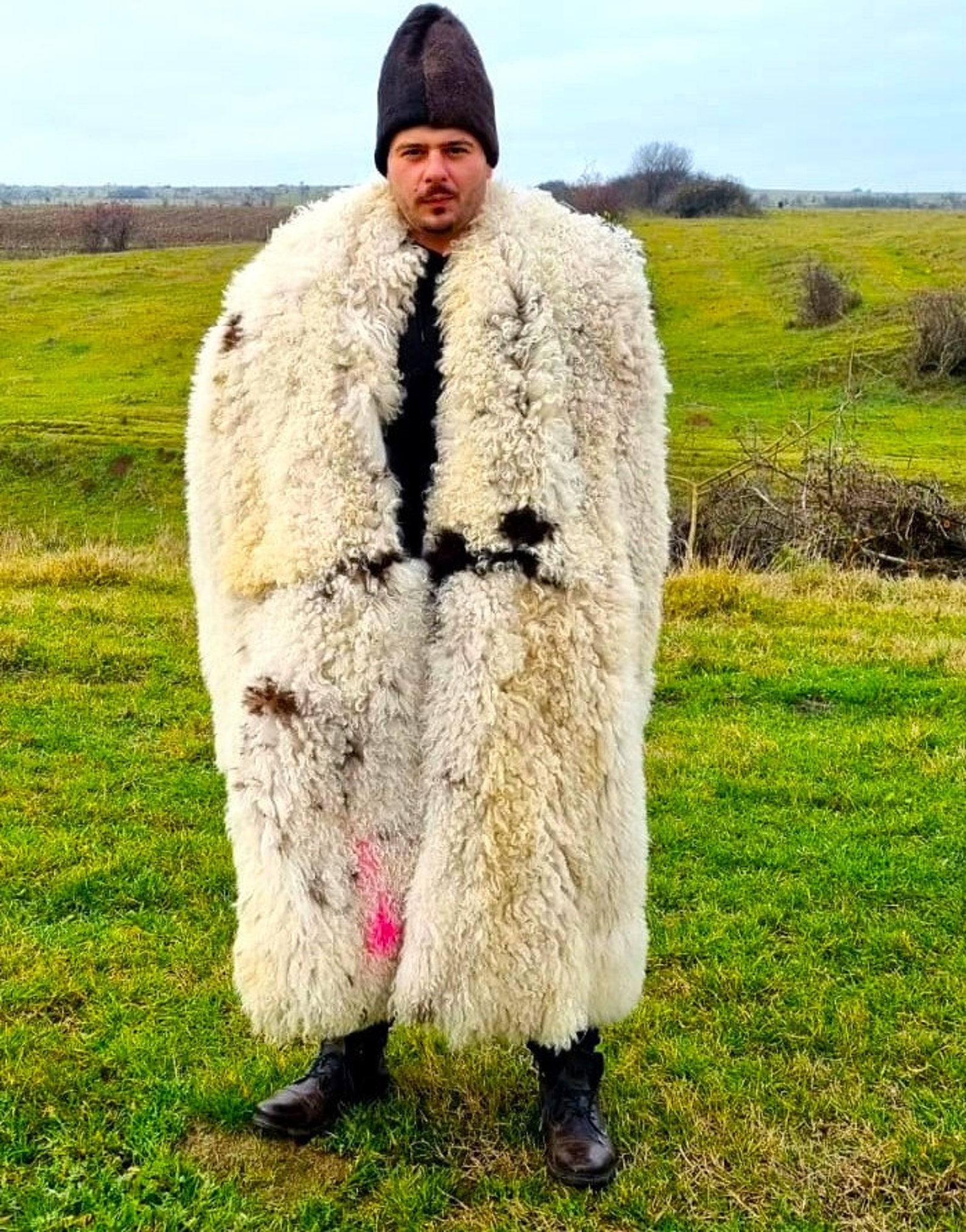 Royal Sheep Coat / Traditional Sheepskin / Romanian Legacy / Handmade ...