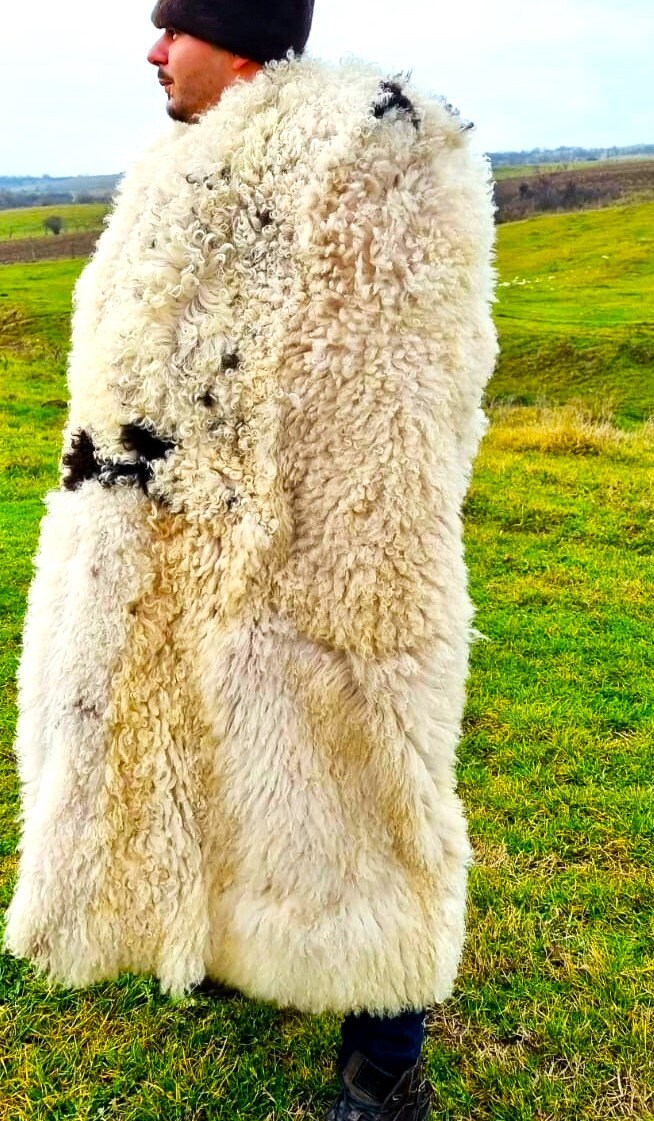 Royal Sheep Coat / Traditional Sheepskin / Romanian Legacy / Handmade ...