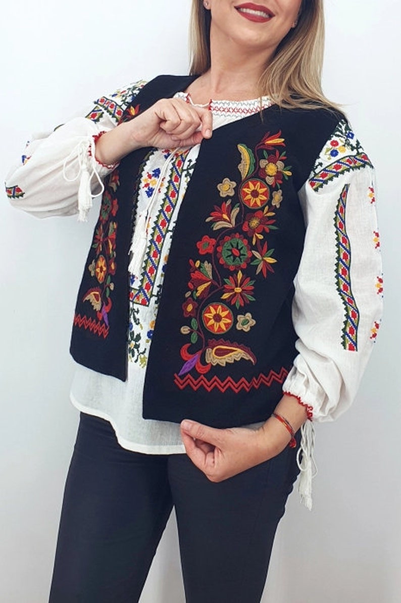 Traditional Romanian Vest" Angi 7 " /free Gift- Vosoud Aromatherapy ...