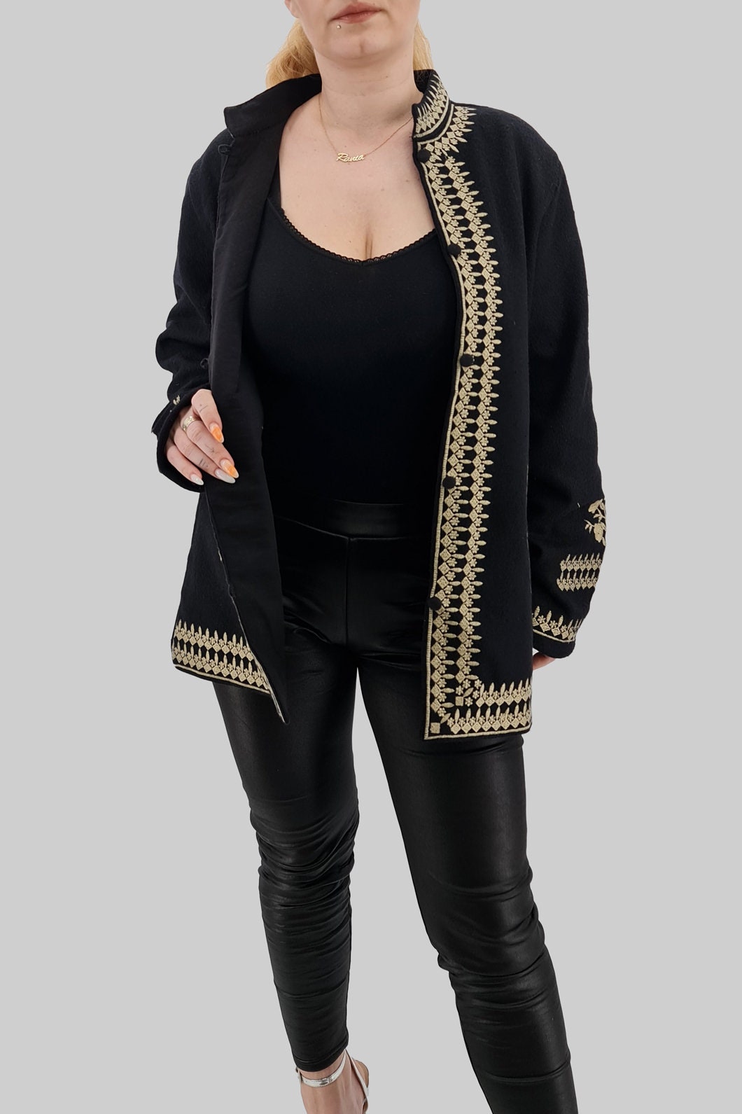 Traditional Romanian Jacket Overcoat / Manual Sewn Embroidery / Free ...