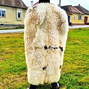 Royal Sheep Coat / Traditional Sheepskin / Romanian Legacy / Handmade ...
