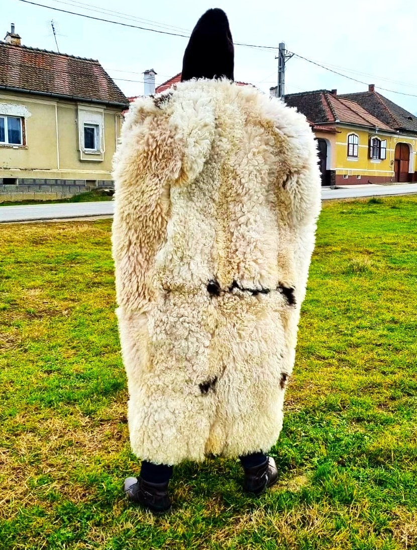 Royal Sheep Coat / Traditional Sheepskin / Romanian Legacy / Handmade ...
