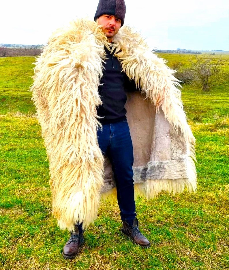Royal Sheep Coat / Traditional Sheepskin / Romanian Legacy / Handmade ...
