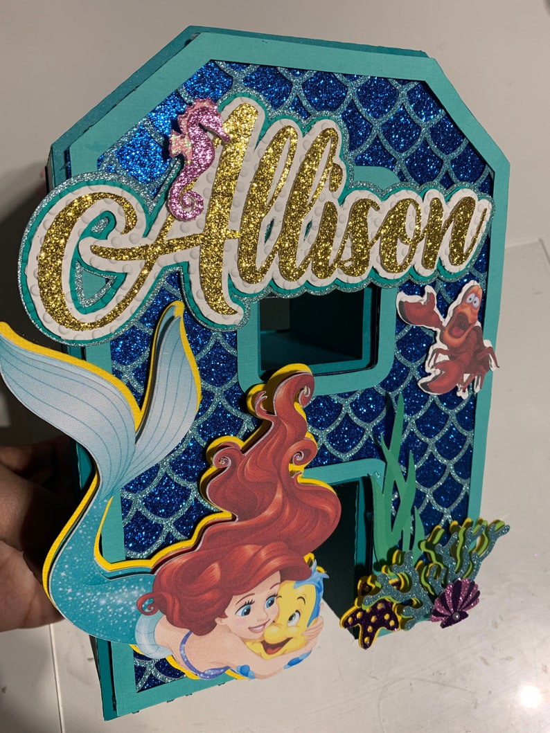 Mermaid Ariel Little Mermaid 3D Letter - Etsy