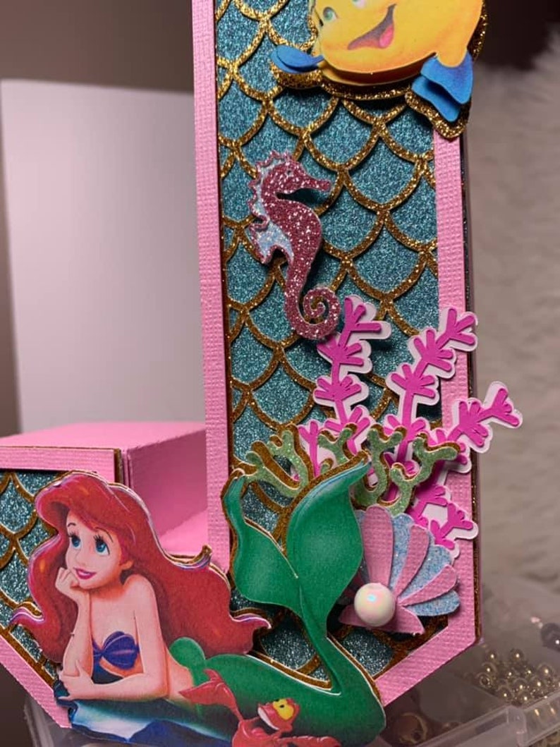 Mermaid Ariel Little Mermaid 3D Letter - Etsy