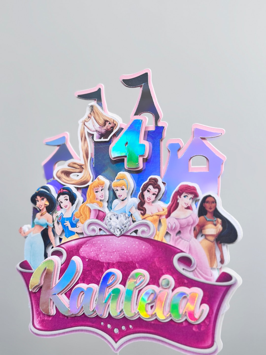 Princess Theme Cake Toppers - Etsy