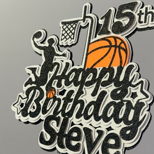 Custom Basketball THEME Cake Topper Personalized Basketball Cake Topper ...