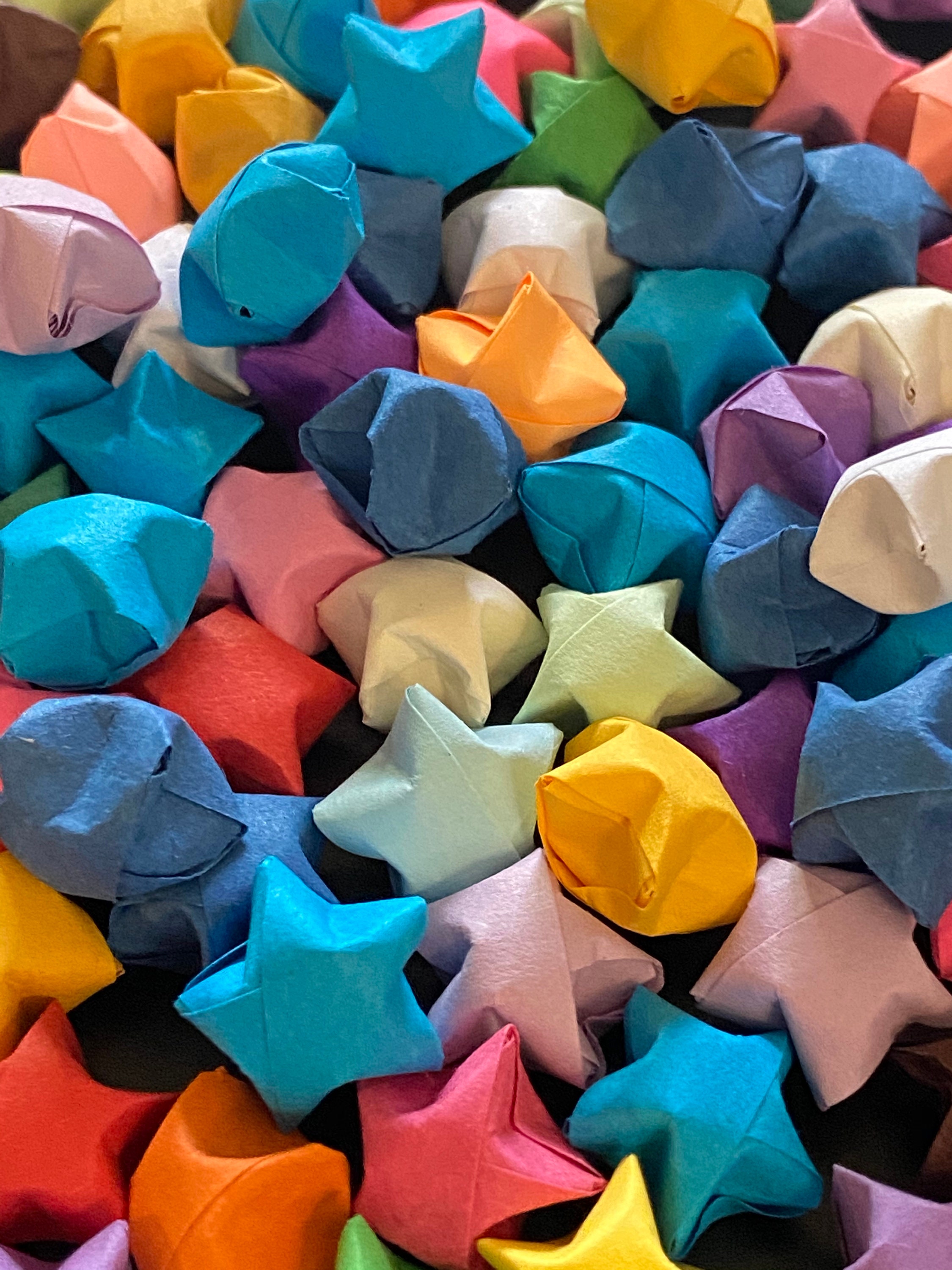 Origami Lucky Stars Mini Sized Assorted Origami Stars | Etsy