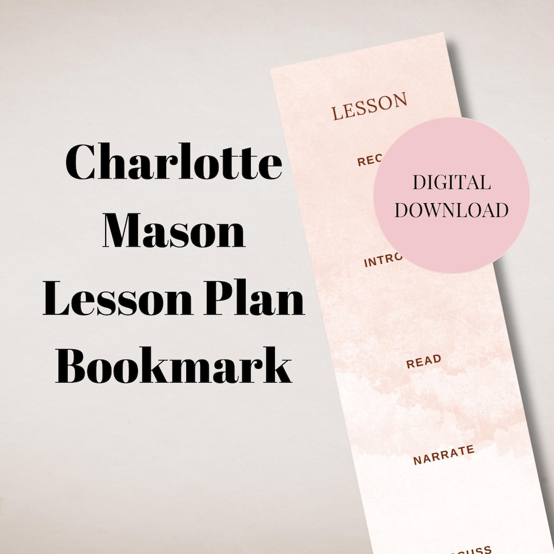 Charlotte Mason Planner Lesson Plan Homeschool Bookmark Homeschool ...