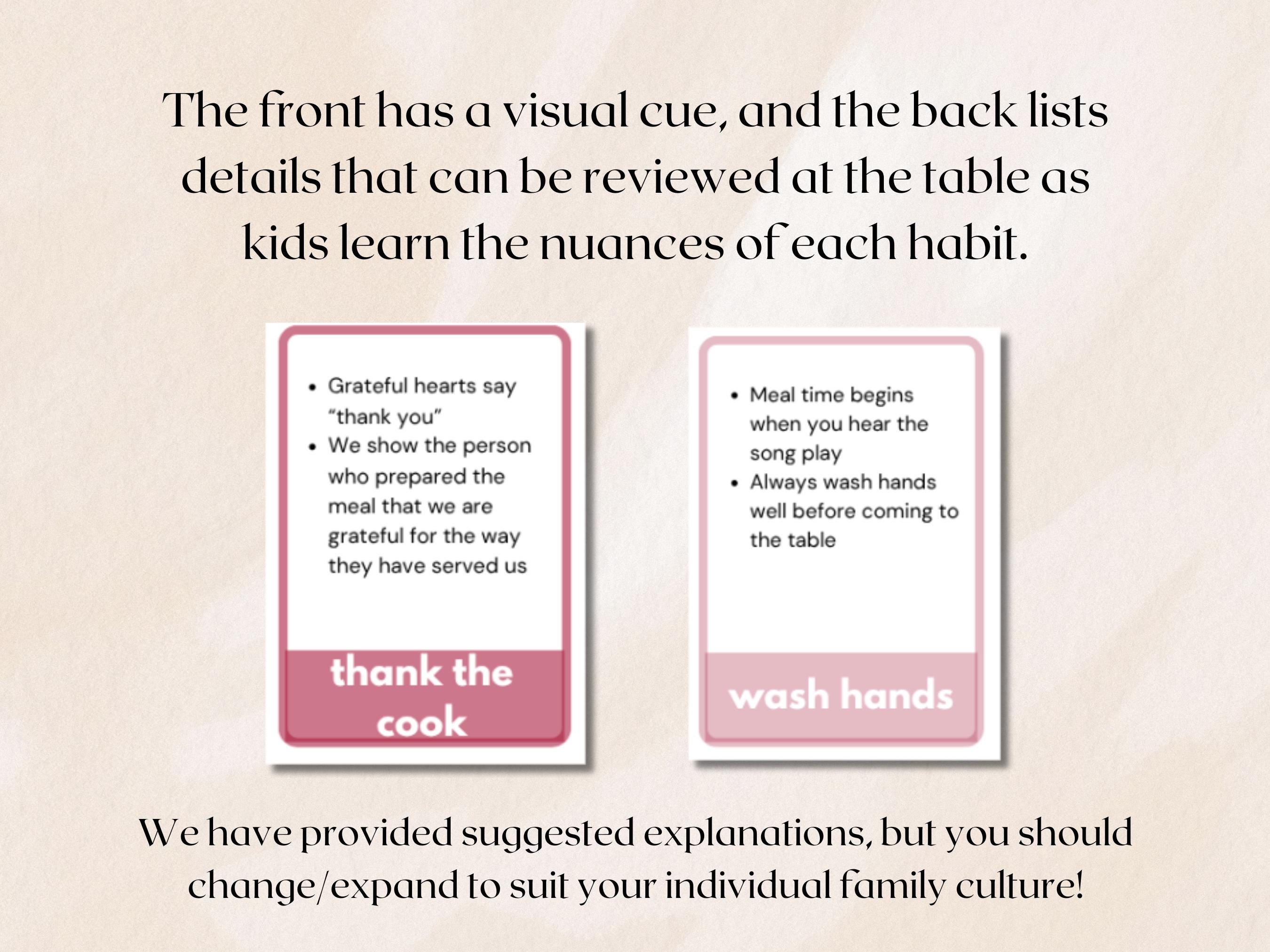 Habit Training Manners for Kids Meal Time Routine Charlotte Mason ...