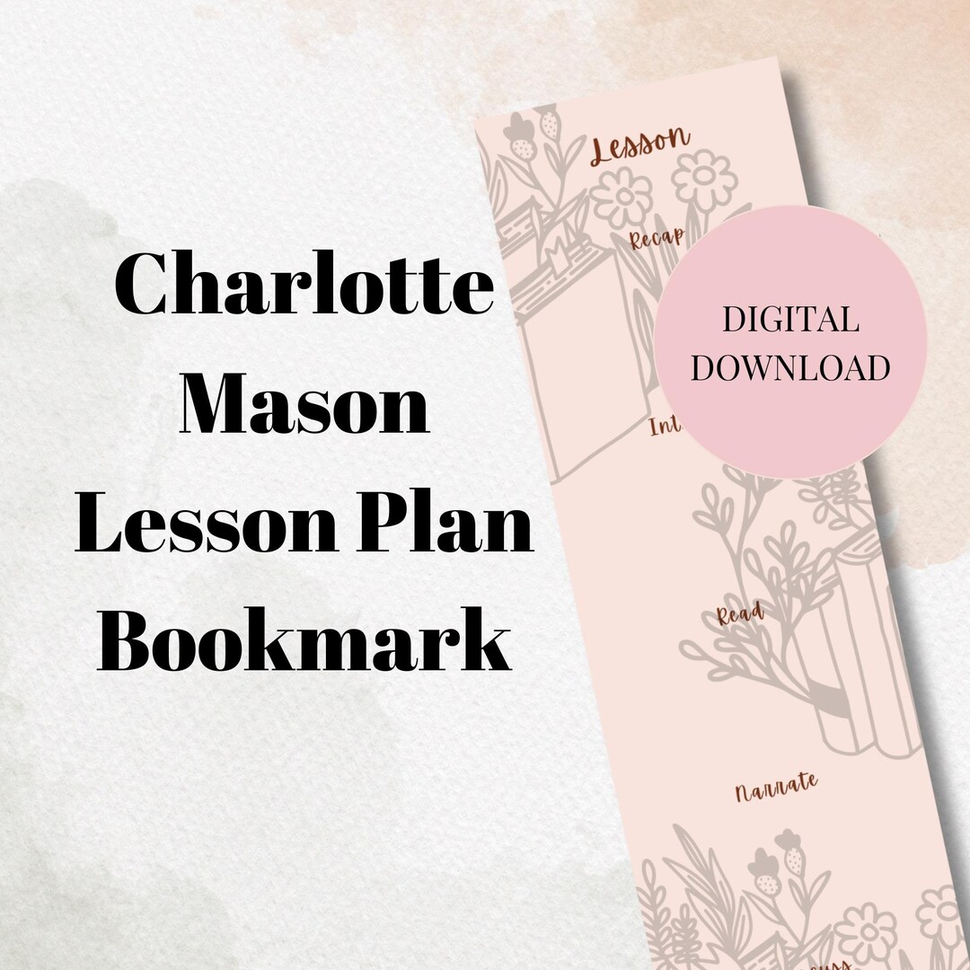 Charlotte Mason Homeschool Planner Bookmark Lesson Plan Homeschool ...