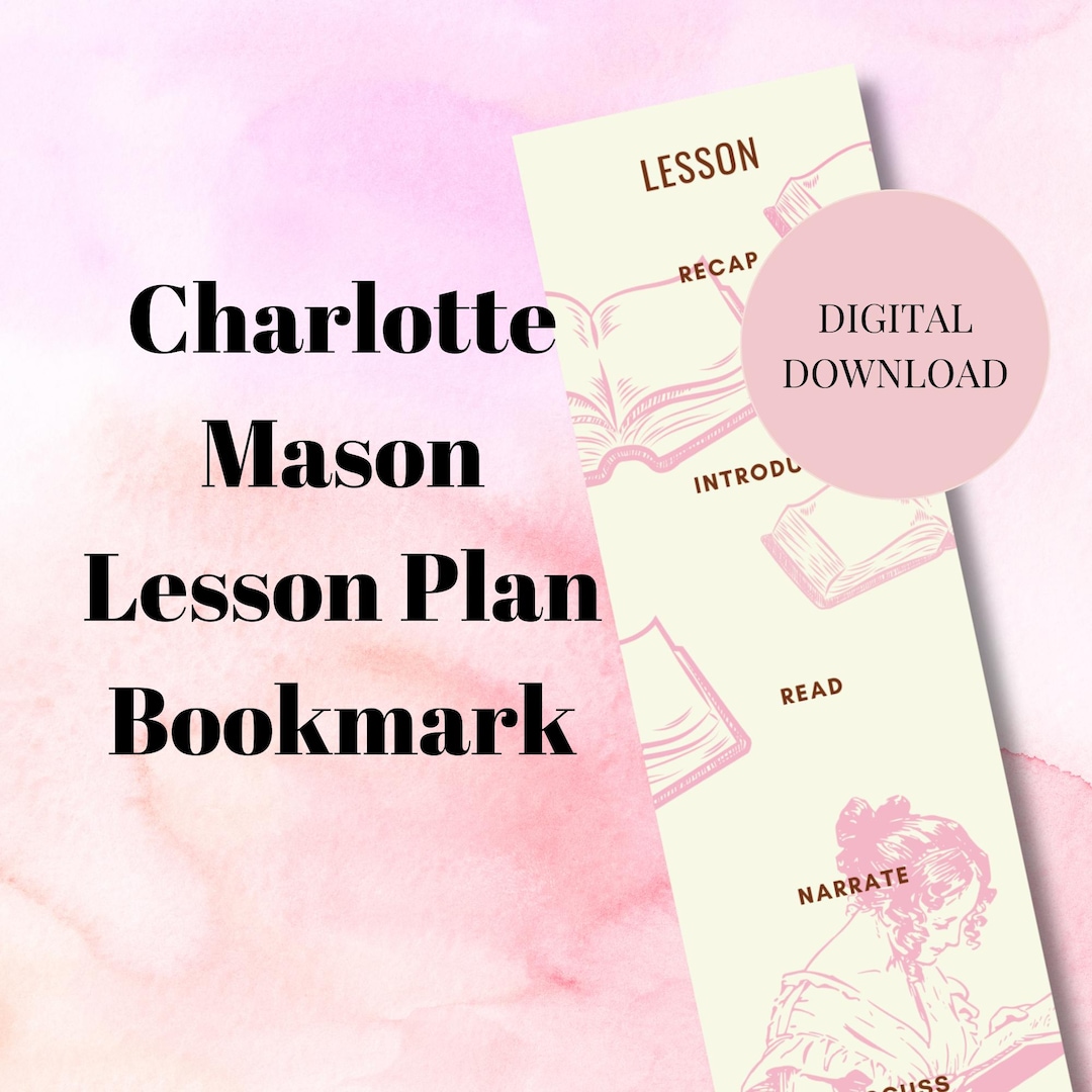 Charlotte Mason Lesson Plan Homeschool Planner Bookmark Homeschool ...