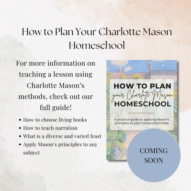 Charlotte Mason Homeschool Planner Bookmark Lesson Plan Homeschool ...