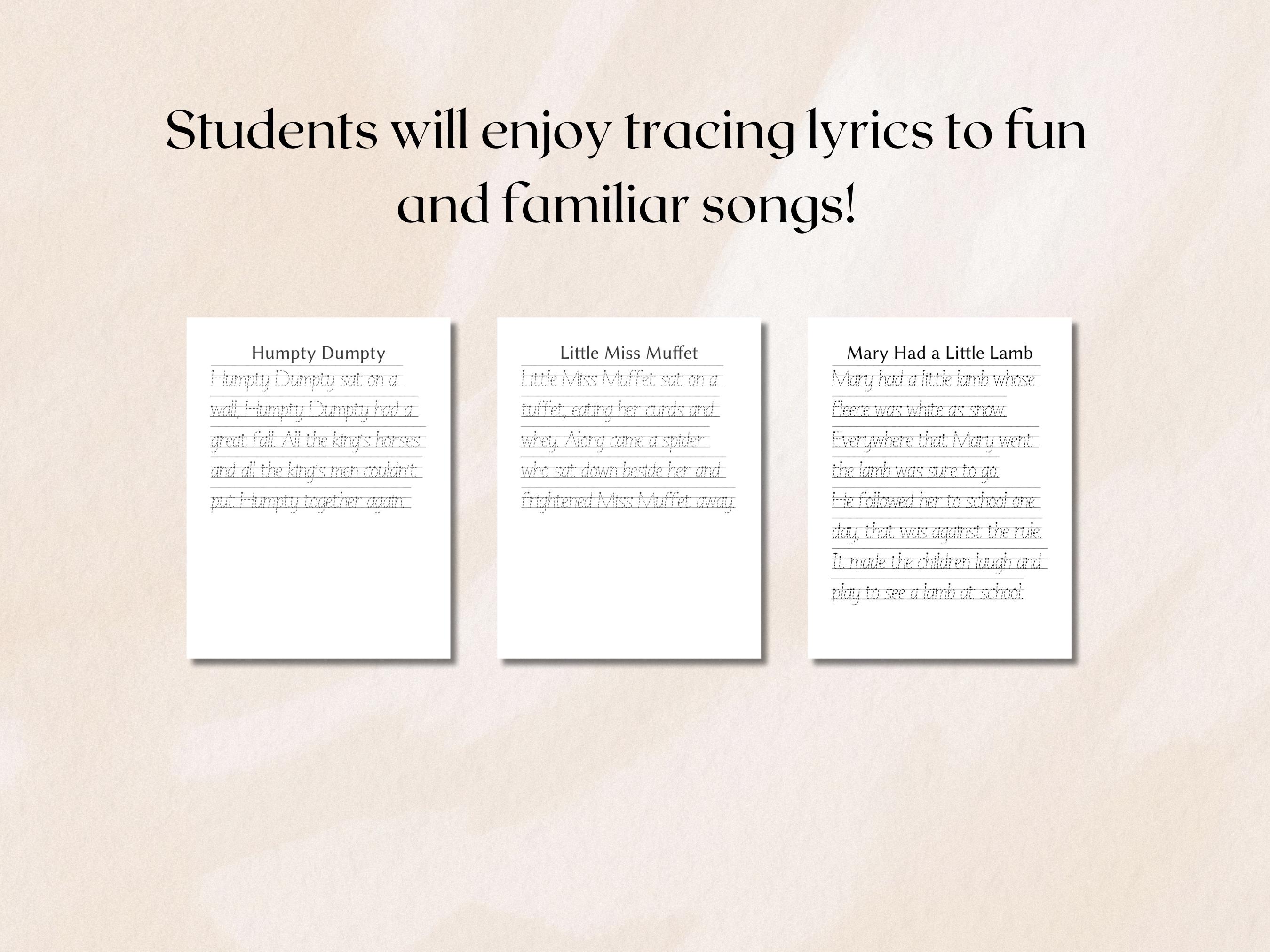 Handwriting Worksheet Printable Kindergarten Copywork First Grade ...