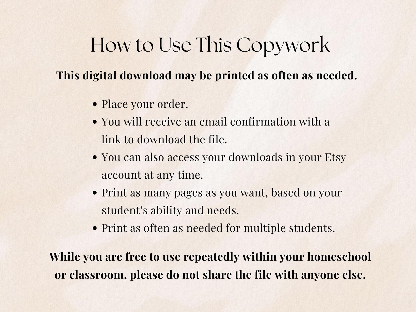 Handwriting Worksheet Printable Kindergarten Copywork First Grade ...