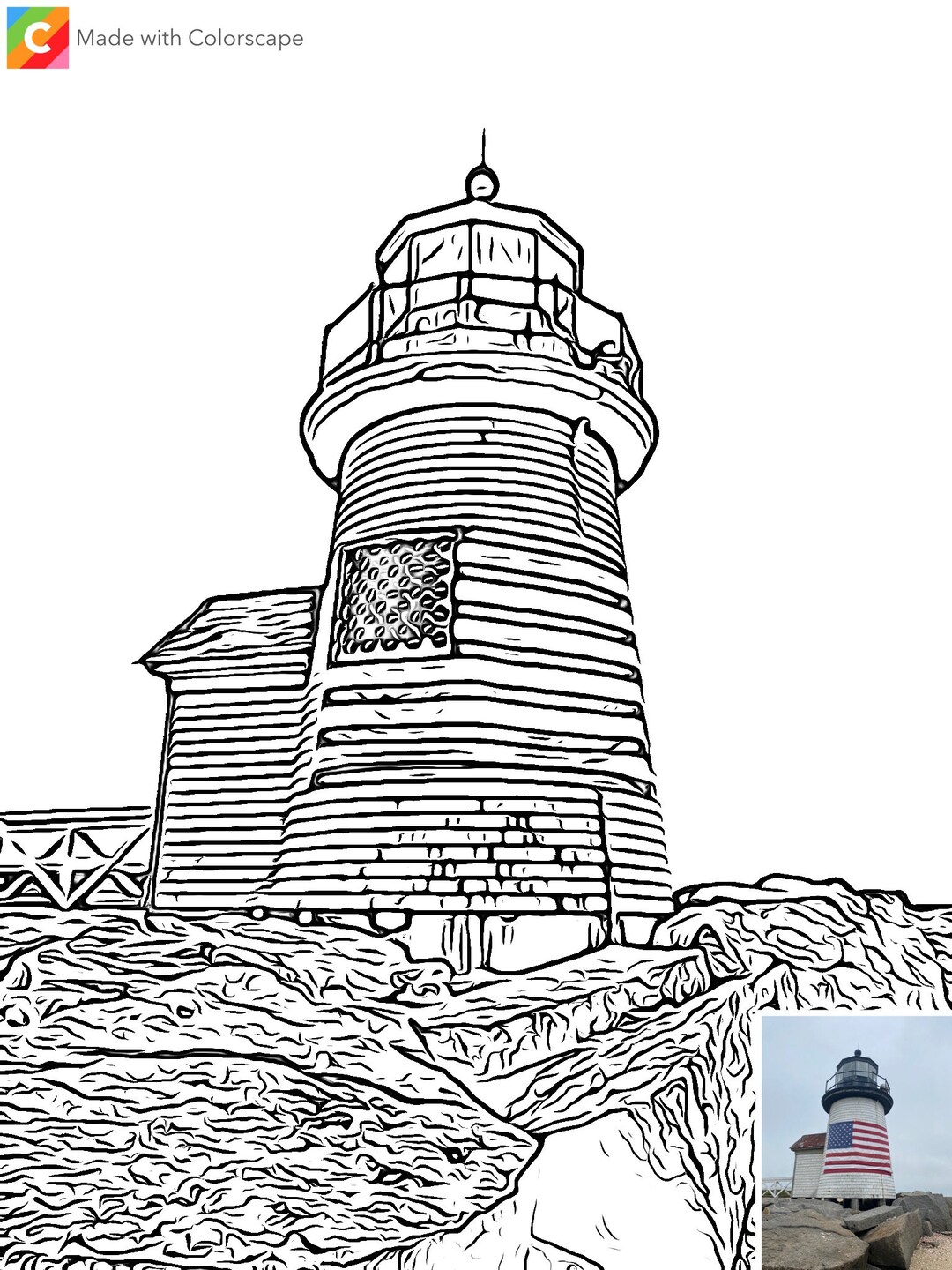 Digital Printable Coloring Pages for Adults Nantucket Island Digital ...