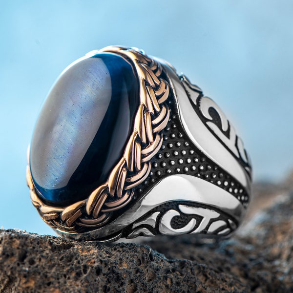 Tiger Eye Ring Men - Etsy