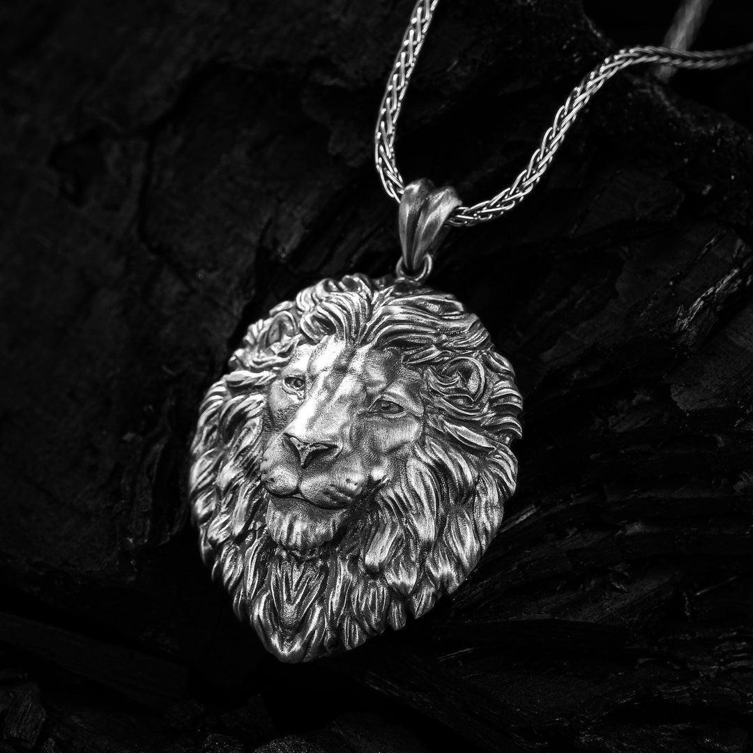Lion Silver Necklace for Men & Women, Leo Zodiac Silver Necklace, 925 ...