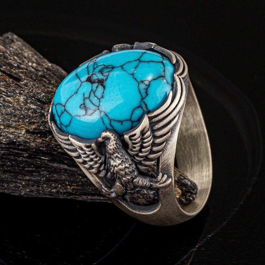 925 Silver Wild Eagle Ring American Eagle Men Ring Open - Etsy