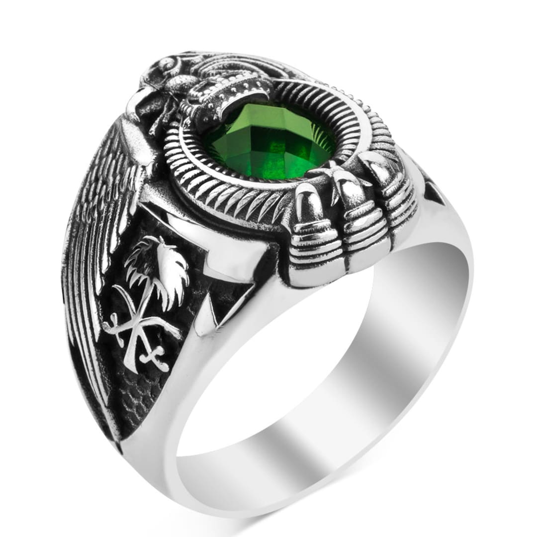 Saudi Arabia Silver Men Ring, Emblem of Saudi Statement Ring, Saudi ...